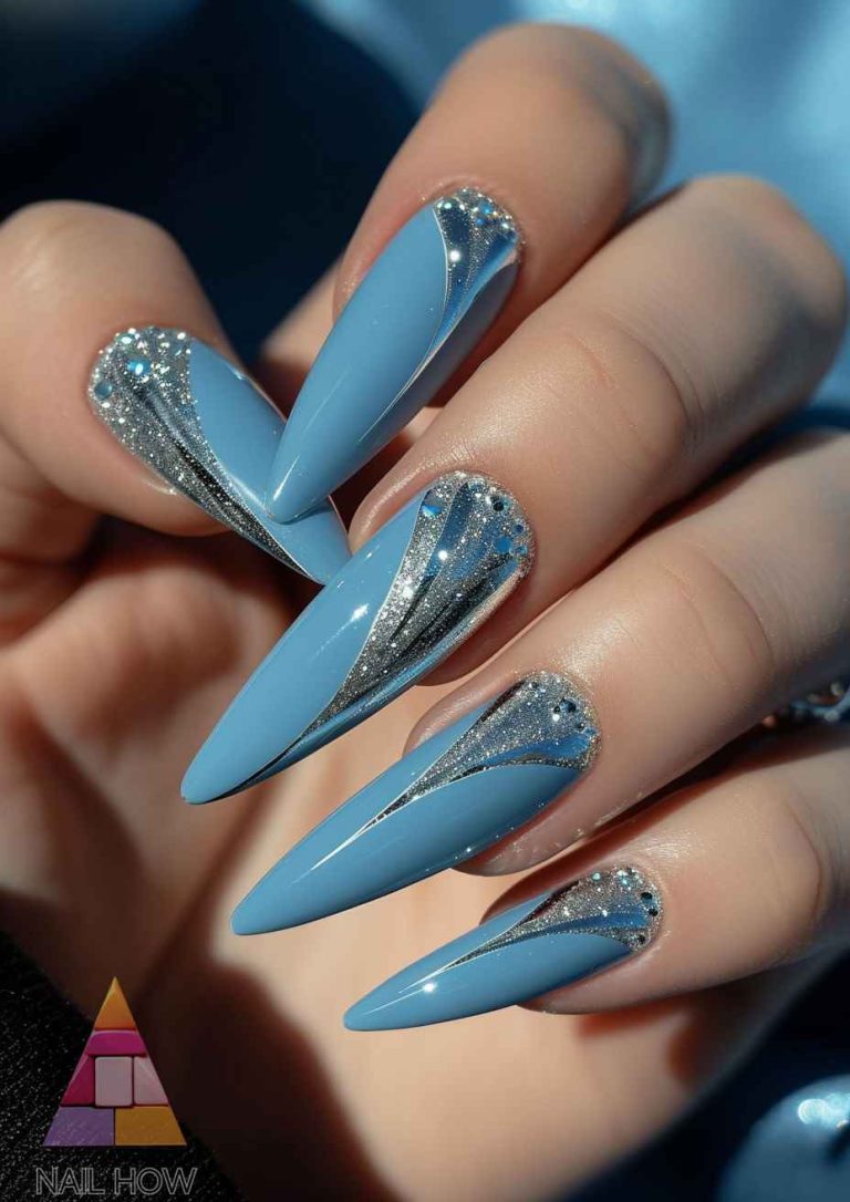The Best Light Blue Nails with Designs - nailhow