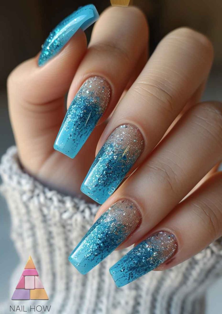 The Best Light Blue Nails with Designs - nailhow