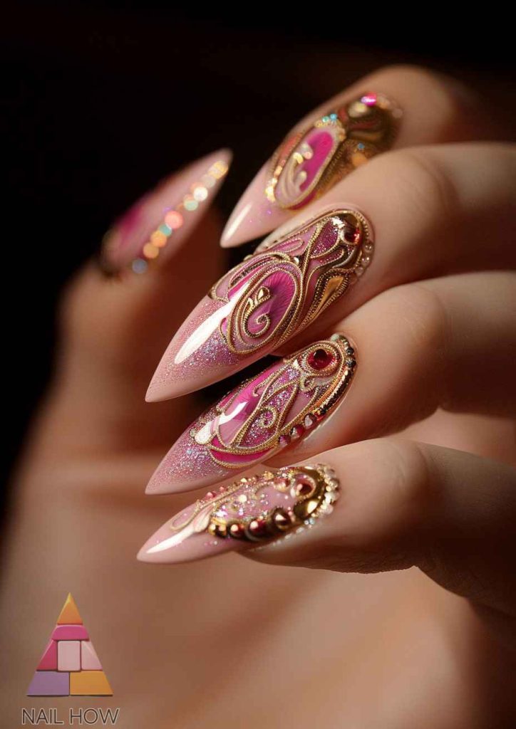 Glam and Grit: Mob Wife Nails Designs - nailhow
