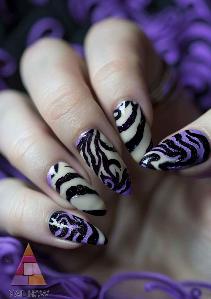 Glam and Grit: Mob Wife Nails Designs - nailhow
