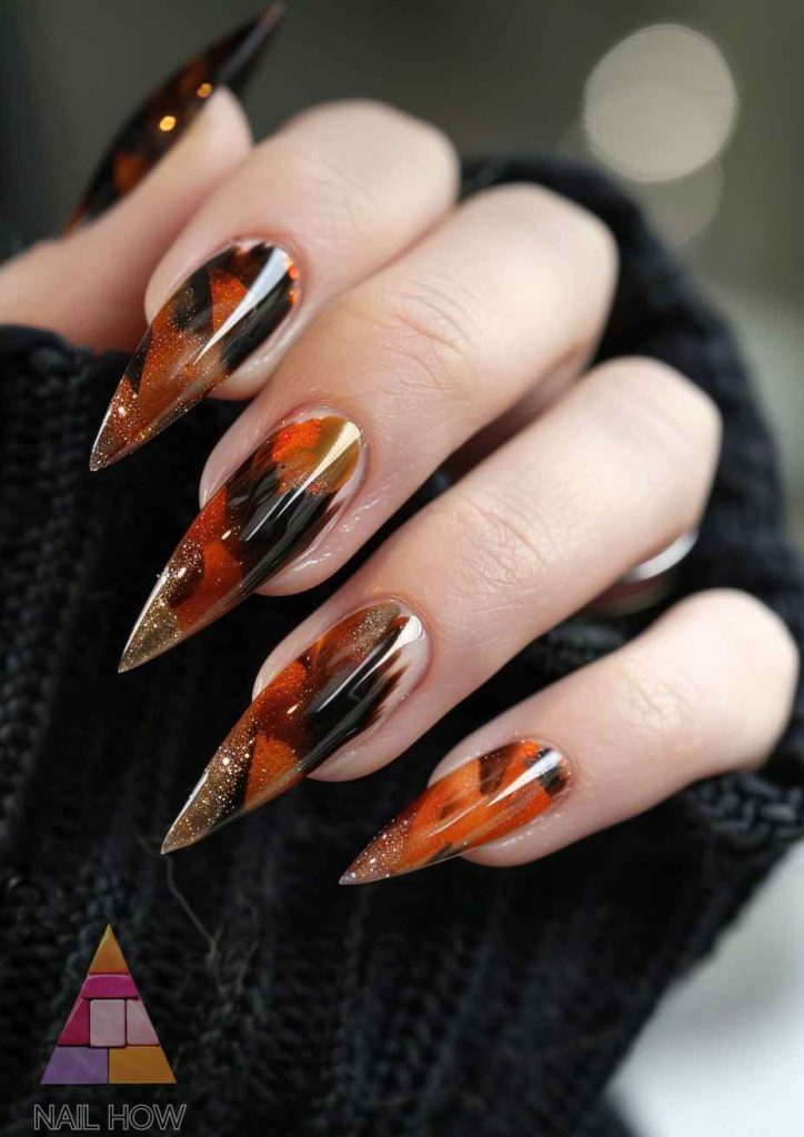 Glam and Grit: Mob Wife Nails Designs - nailhow