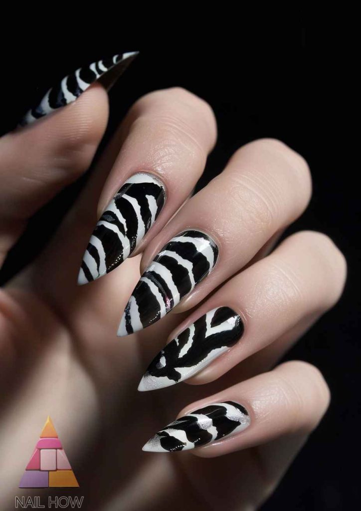 Glam and Grit: Mob Wife Nails Designs - nailhow