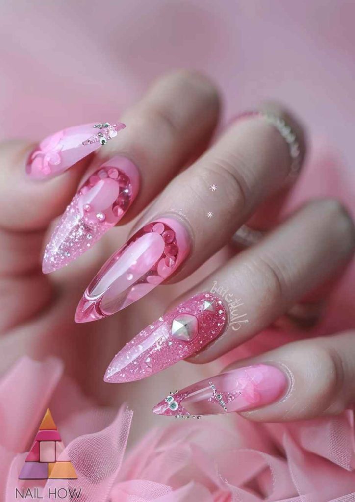 The Ultimate Guide to Pink Nails: From Ombre to Gem-Encrusted Elegance ...