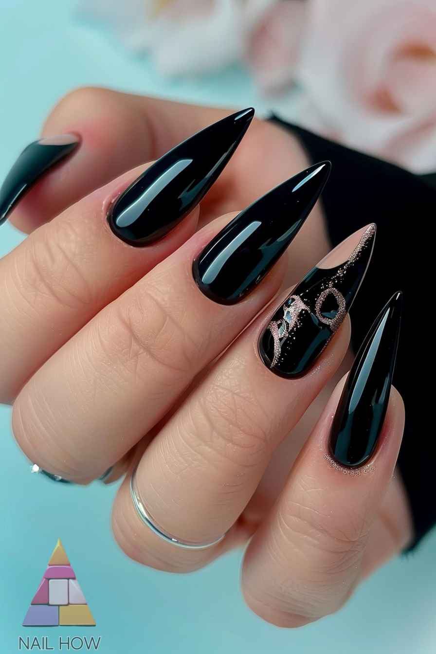 Bold and Beautiful Black Acrylic Nails to Enhance Your Style - nailhow