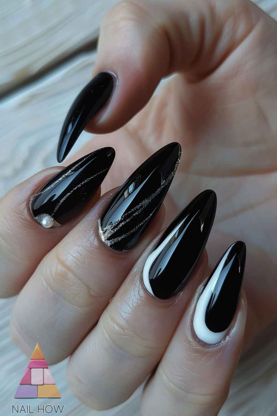Bold and Beautiful Black Acrylic Nails to Enhance Your Style - nailhow