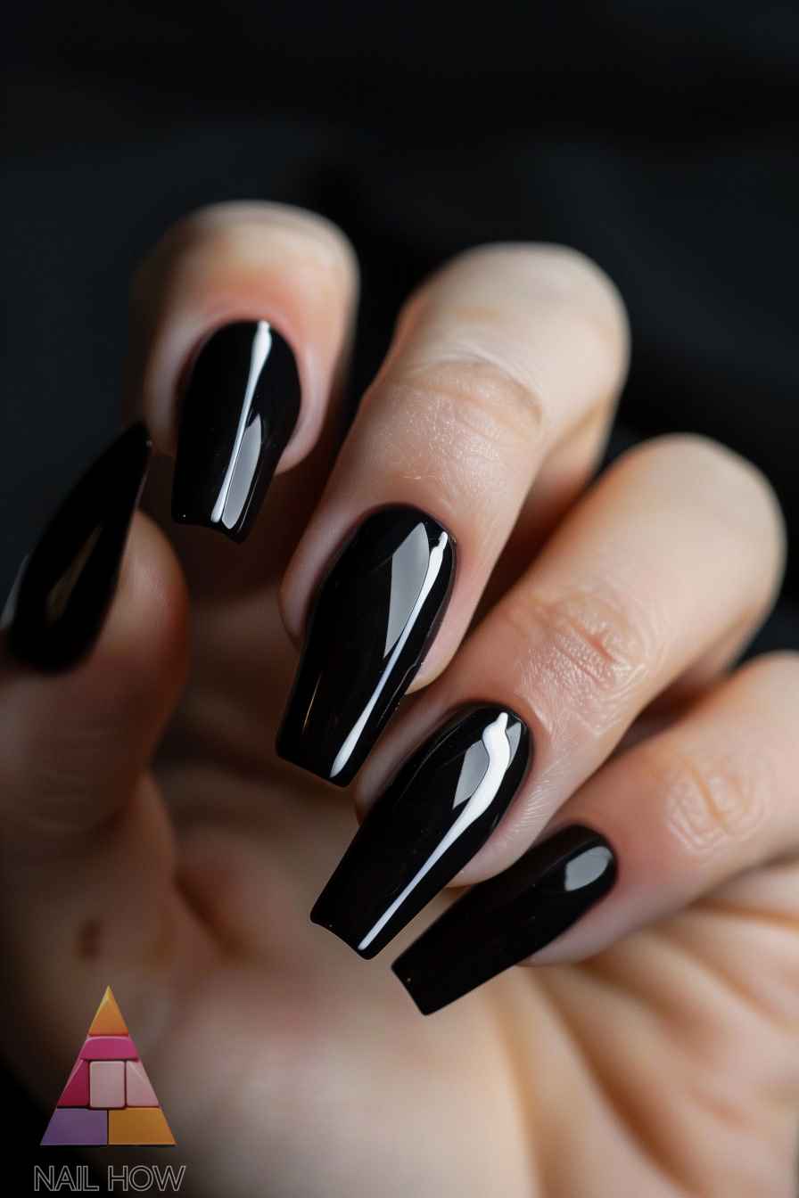 Bold and Beautiful Black Acrylic Nails to Enhance Your Style - nailhow