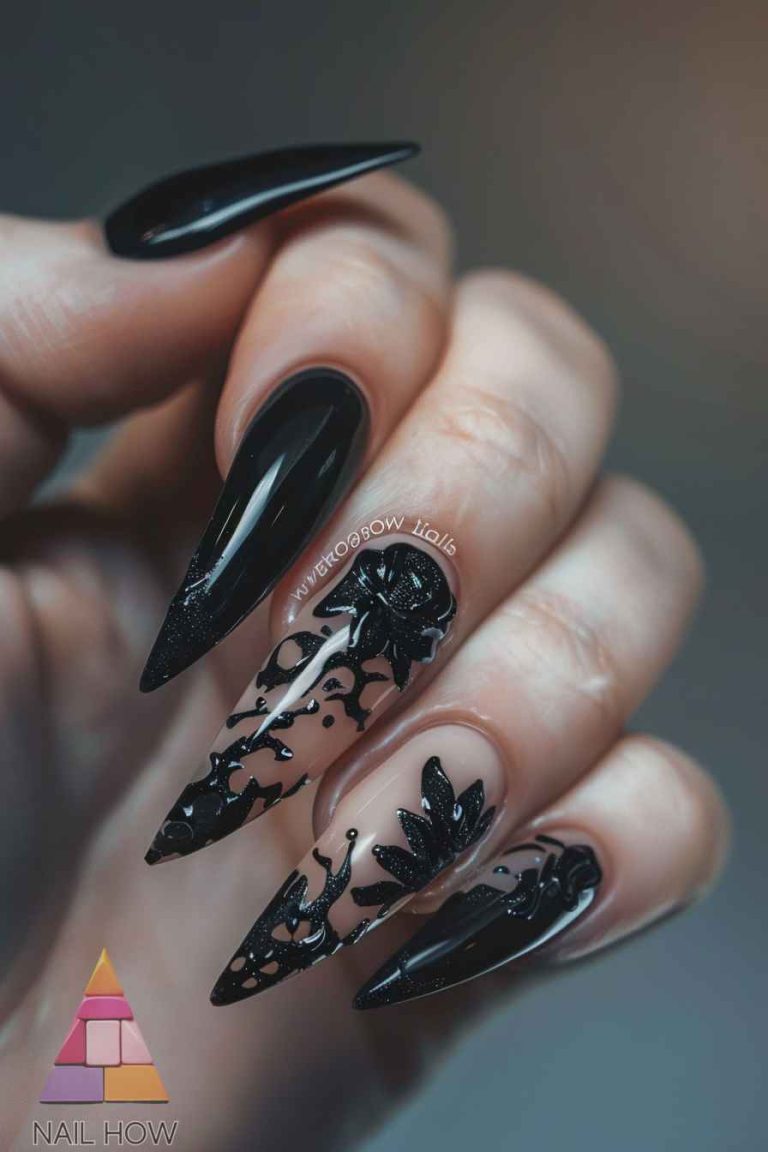 Bold and Beautiful Black Acrylic Nails to Enhance Your Style - nailhow