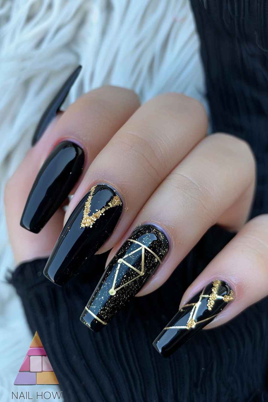 Bold and Beautiful Black Acrylic Nails to Enhance Your Style - nailhow