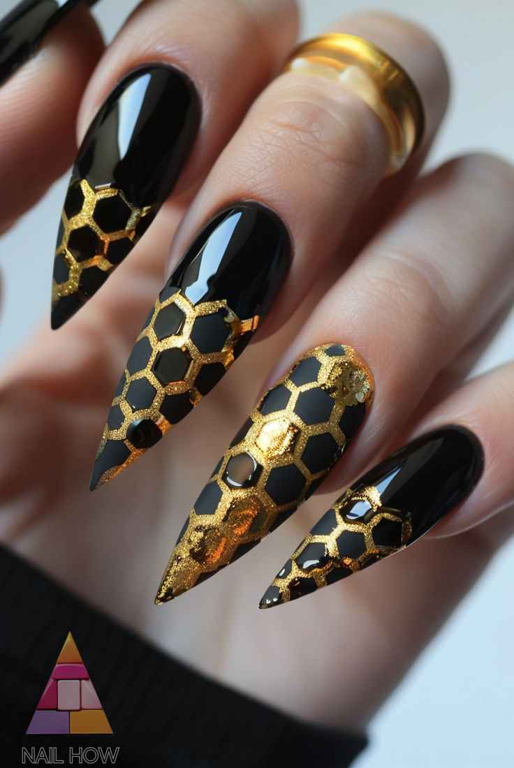 Bold and Beautiful Black Acrylic Nails to Enhance Your Style - nailhow