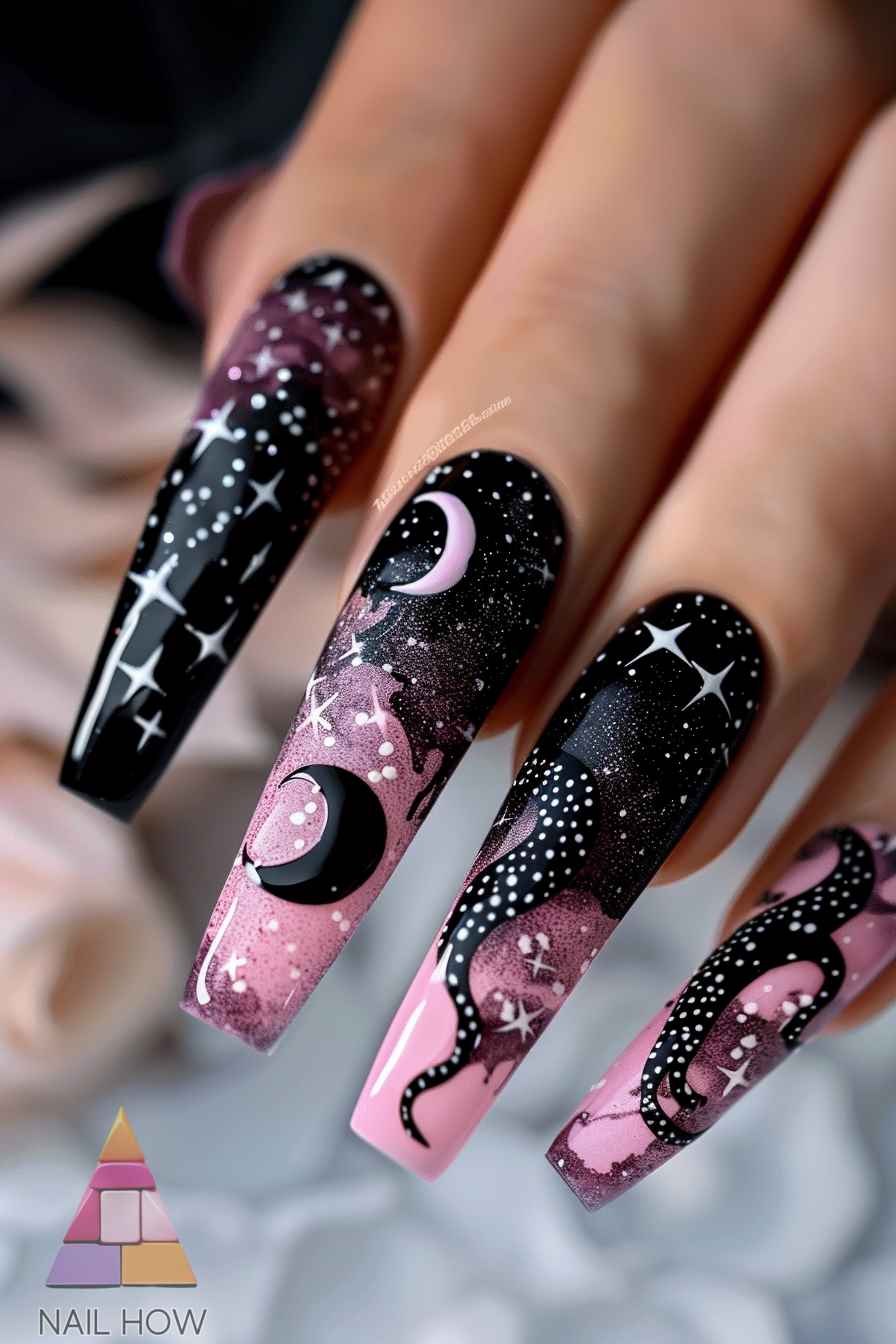 Bold and Beautiful Black Acrylic Nails to Enhance Your Style - nailhow