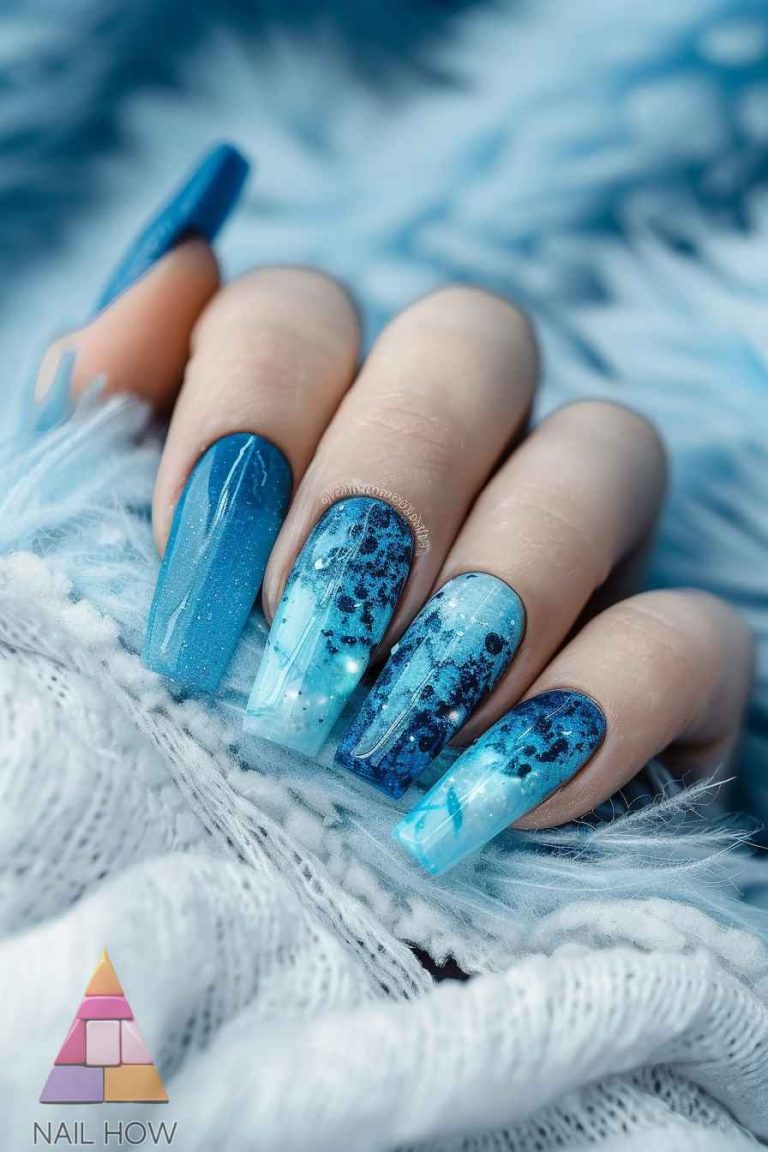 Stunning Blue Acrylic Nails to Inspire Your Next Manicure - nailhow