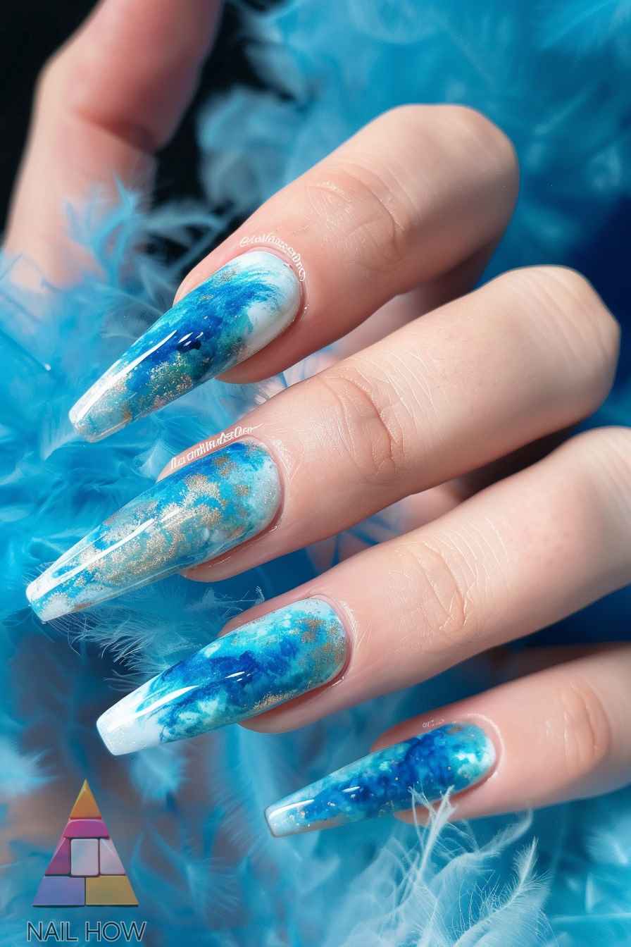 Stunning Blue Acrylic Nails to Inspire Your Next Manicure - nailhow