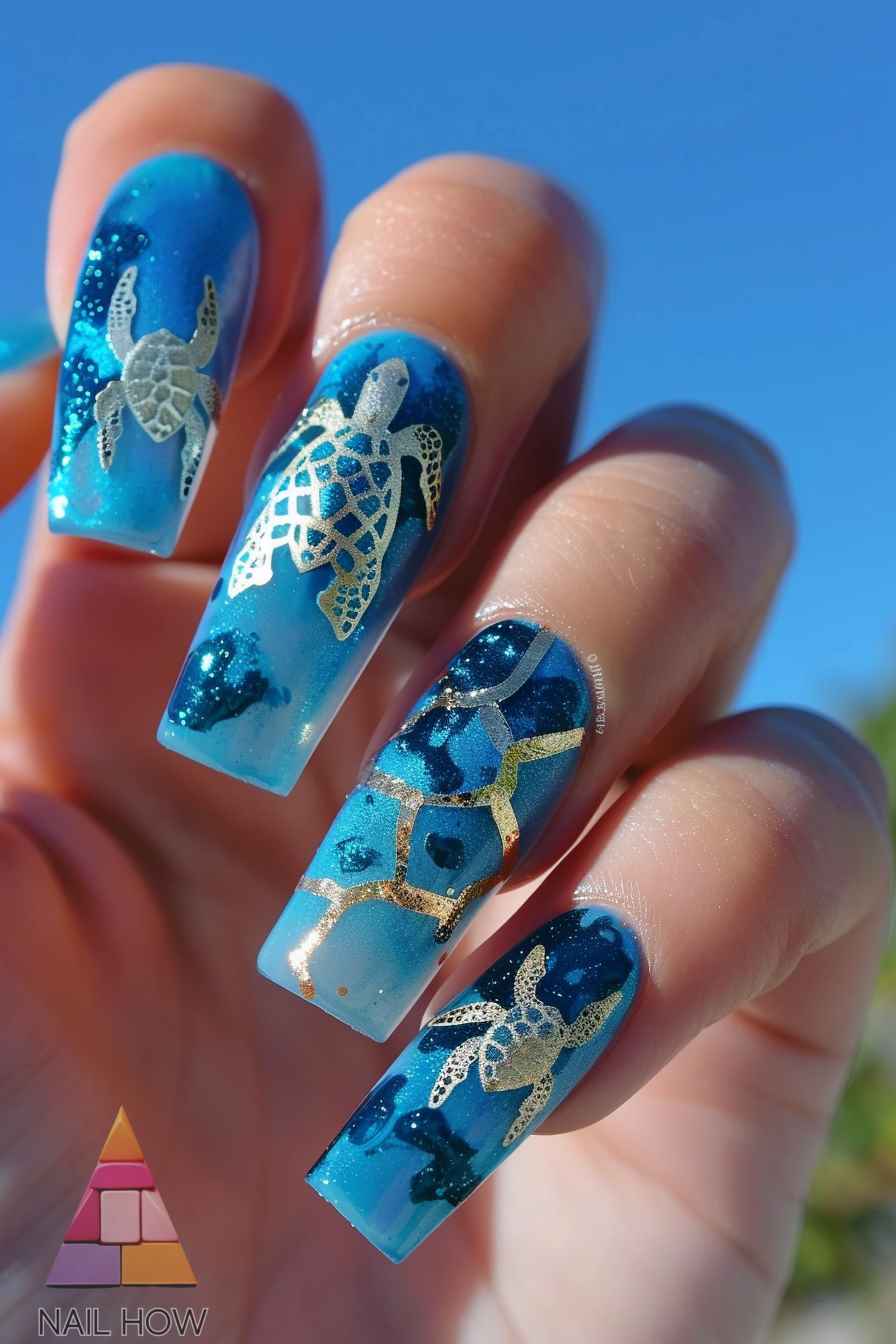 Stunning Blue Acrylic Nails to Inspire Your Next Manicure - nailhow