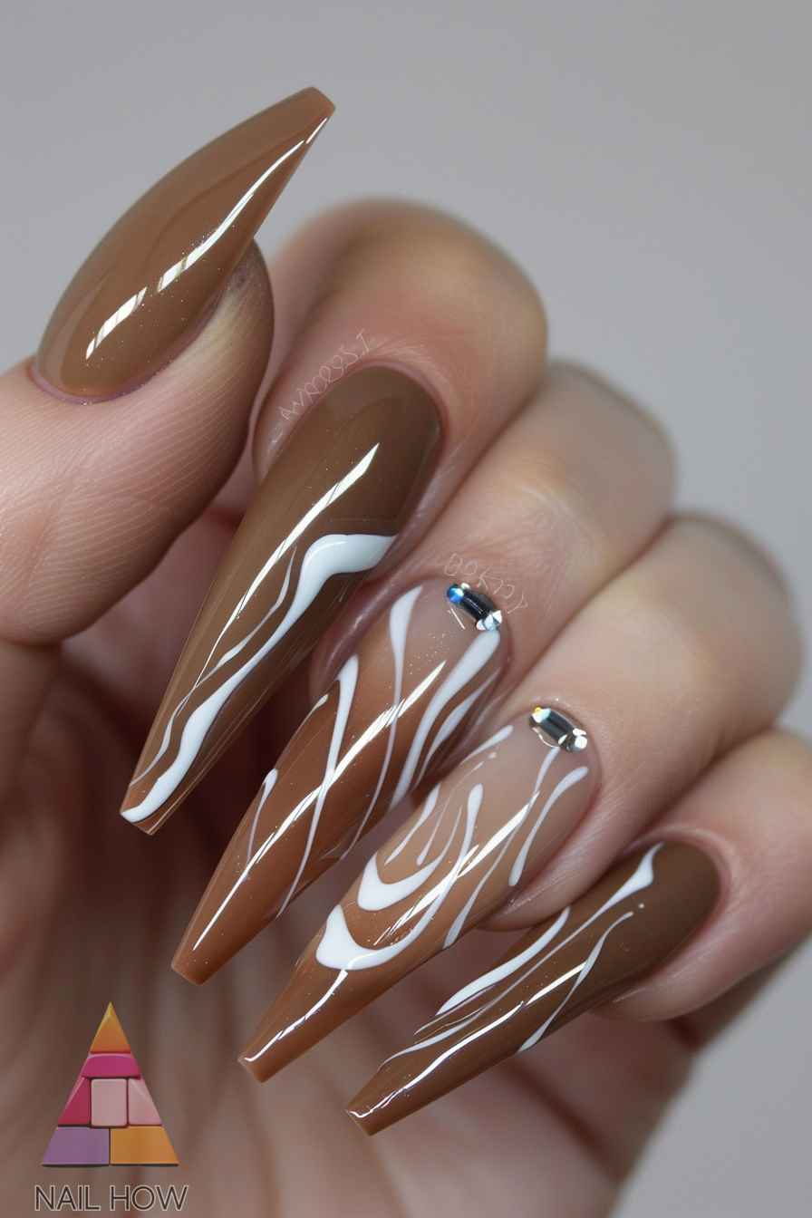 Beautiful Brown Acrylic Nails to Elevate Your Style - nailhow