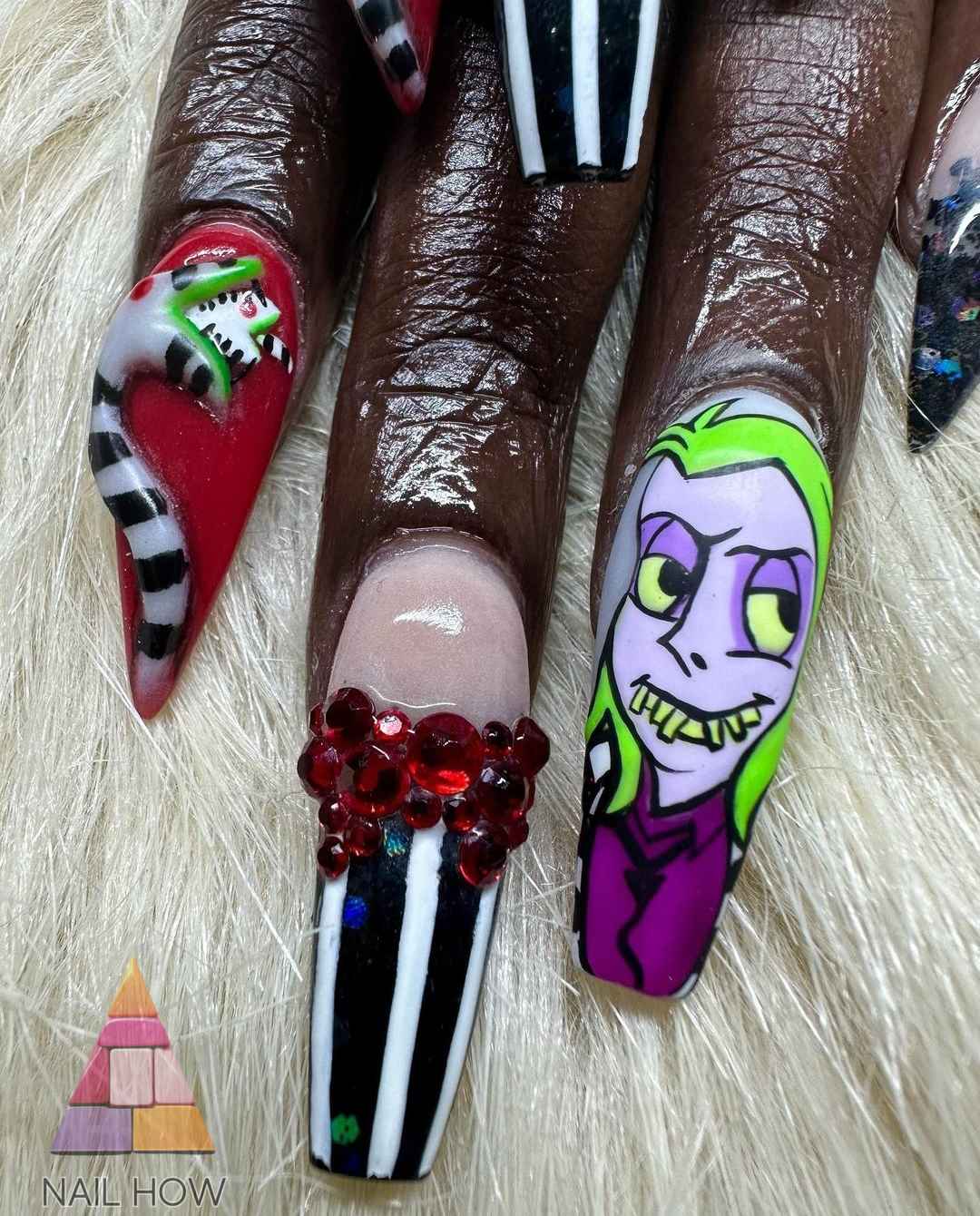 Beetlejuice Nails: The Ultimate Guide to Spooky, Spectacular Nail Art ...